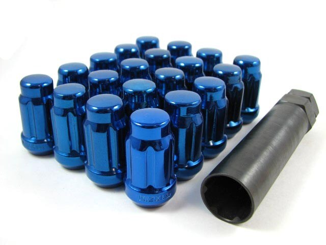 24 Pc Set Spline Tuner Lug Nuts 12x1.5 Blue For Lexus Scion SC430 xB xD ...
