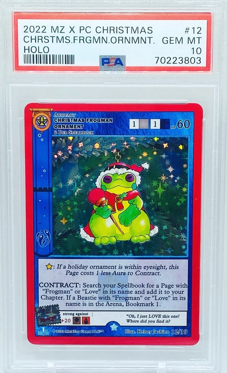 MetaZoo Christmas Frogman Ornament Holo 12/19 Christmas Promo PSA 10 ...