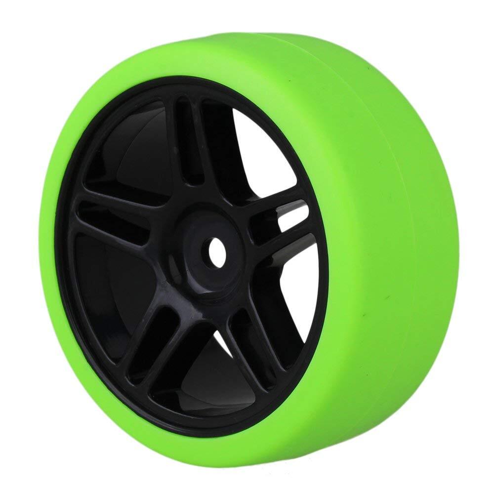 4PCS RC Plastic Pentagram Wheel Rims & Tyres for RC 1:10 On Road Racing ...