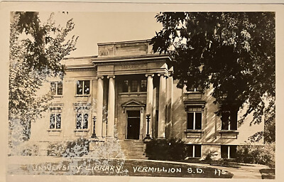 Vermilion South Dakota SD University Library RPPC Postcard 1940s | eBay