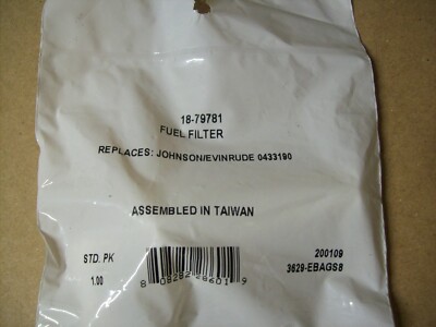Evinrude Johnson Sierra Fuel Filter 18-79781 433190 V4 V6 60 Degree ...