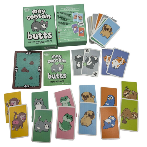 May Contain Butts Fast Paced Butt Matching Card Game Professor Puzzle ...
