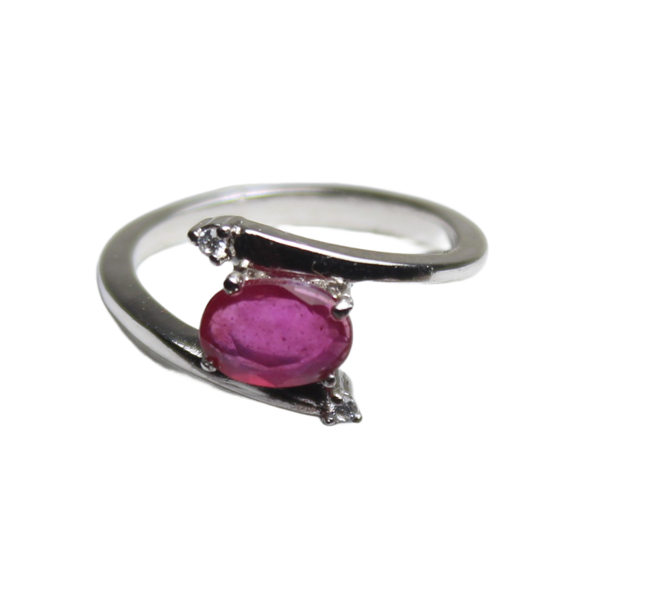 Natural Ruby Stone Silver Ring Statement Boho Ring Designer Ring, All Size Rings | eBay