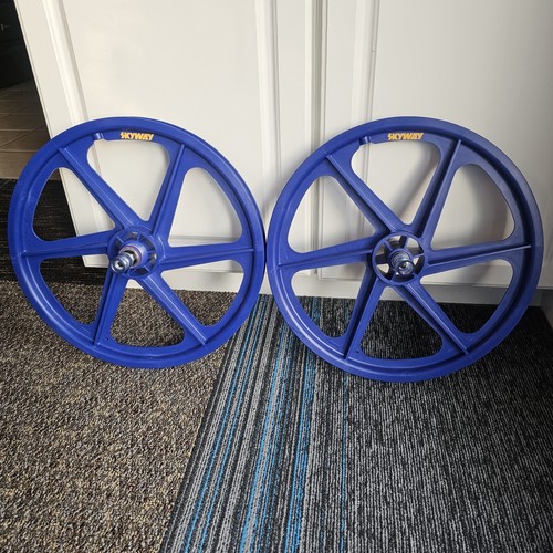 New Blue Skyway Mags Old School 20in Bmx Bike Wheel Set | eBay