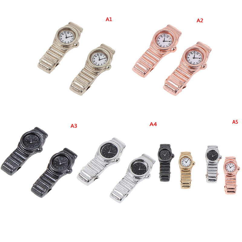 1/4x 1:12 Miniature Watch for Dollhouse Decor Mini Furniture Toy ...