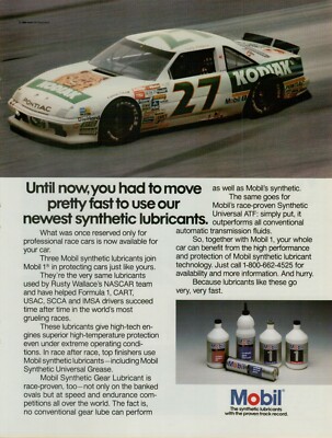 1989 Mobil Synthetic Lubricants #27 Kodiak Rusty Wallace NASCAR VINTAGE ...