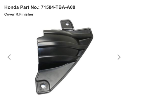 (1) BNIB Genuine OEM 16-21 Honda Civic Right Side Finisher Cover R ...