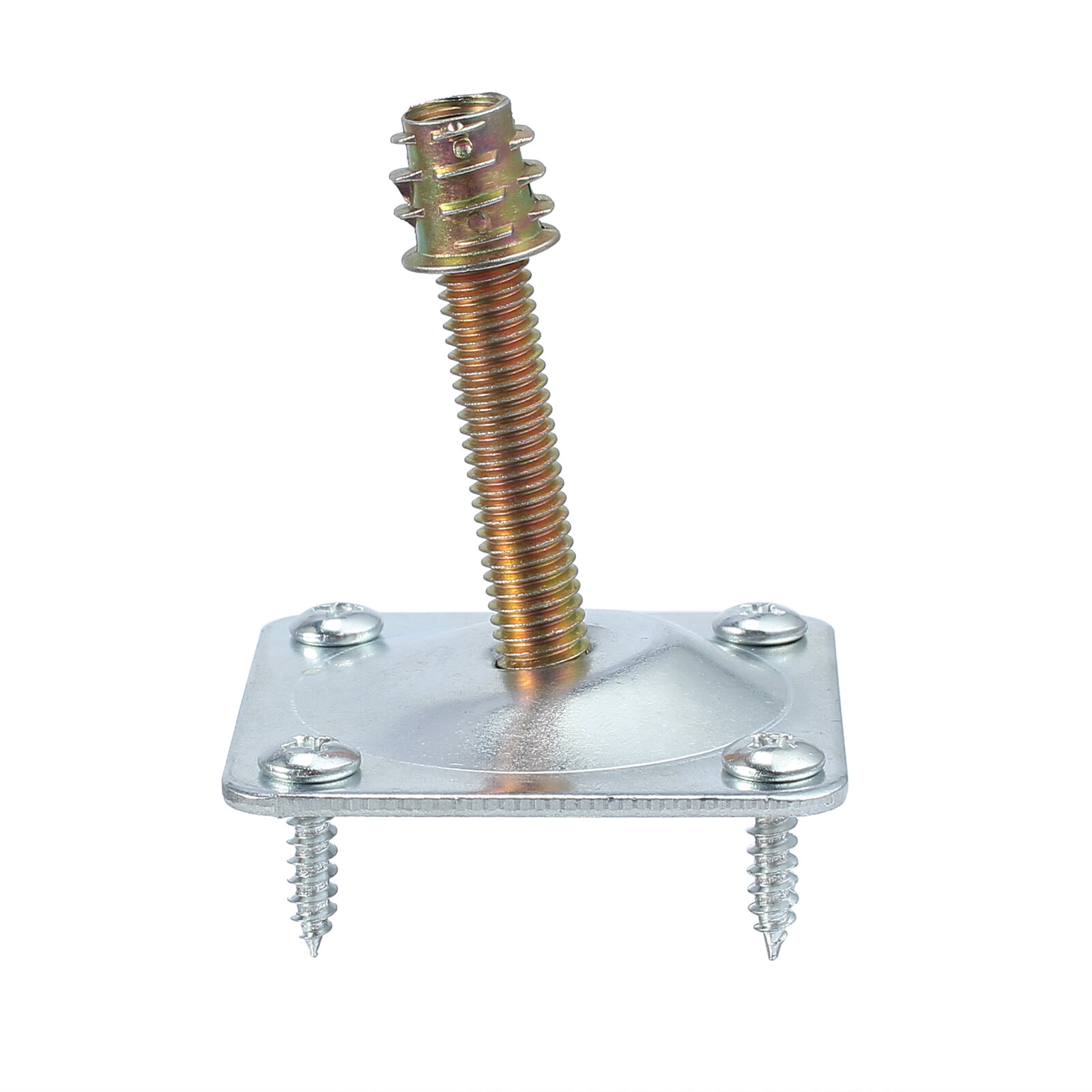 4Set Leg Fixing Mounting Plate Level +Metal Dowel Screw For Wooden ...