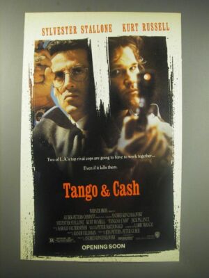 1990 Tango & Cash Movie Ad - Sylvester Stallone and Kurt Russell | eBay
