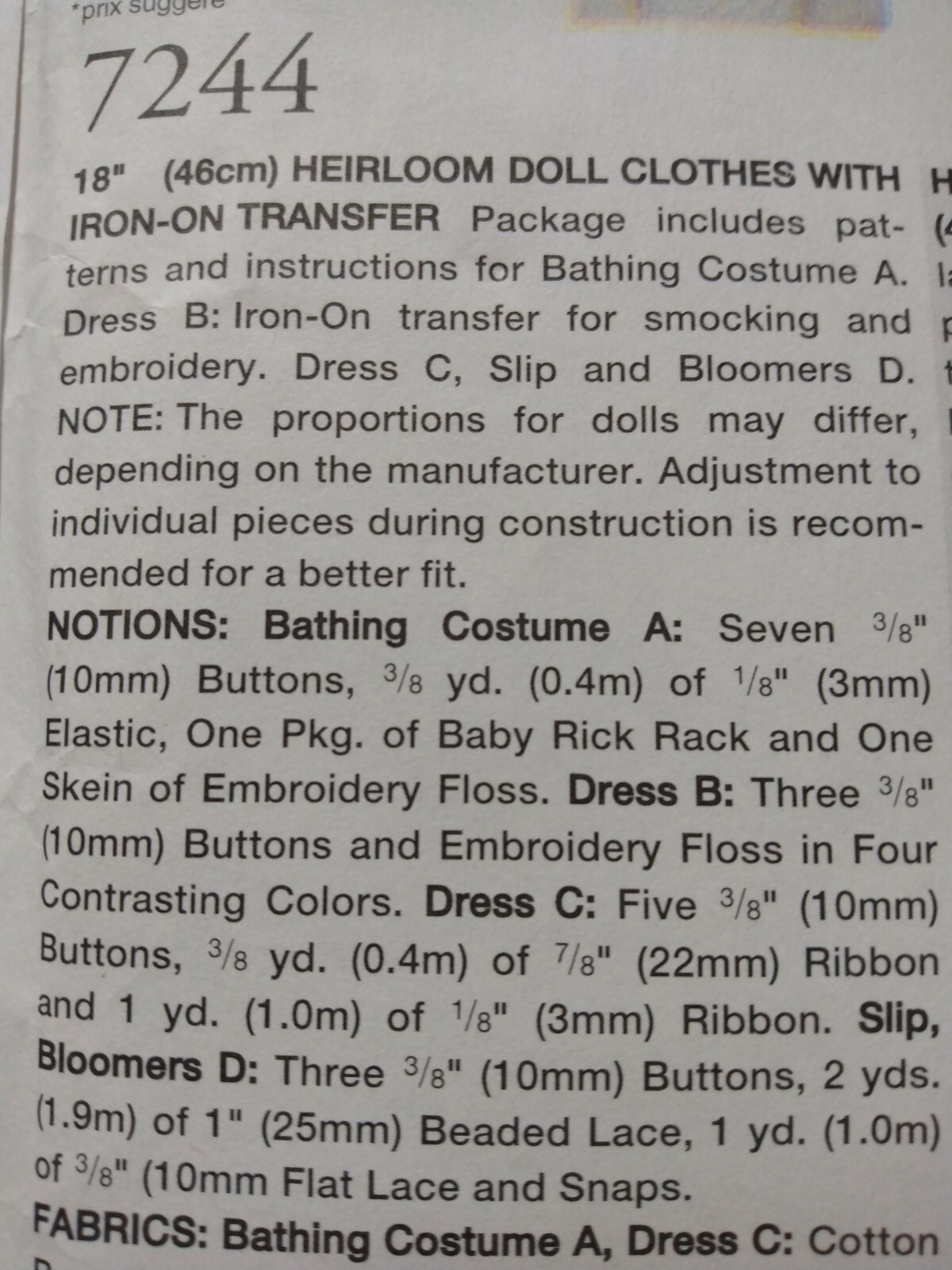Vogue Craft Doll Collection Designed by Teresa Layman Pattern 7244 New ...