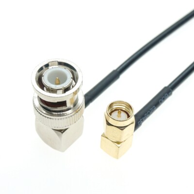 SMA Male Right Angle To BNC Male RA RF coaxial coax Pigtail RG174 ...