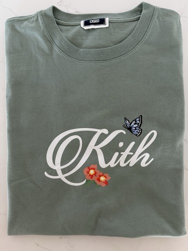 Kith Script Floral Butterfly Logo Tee In Reverie Men Size Small | eBay
