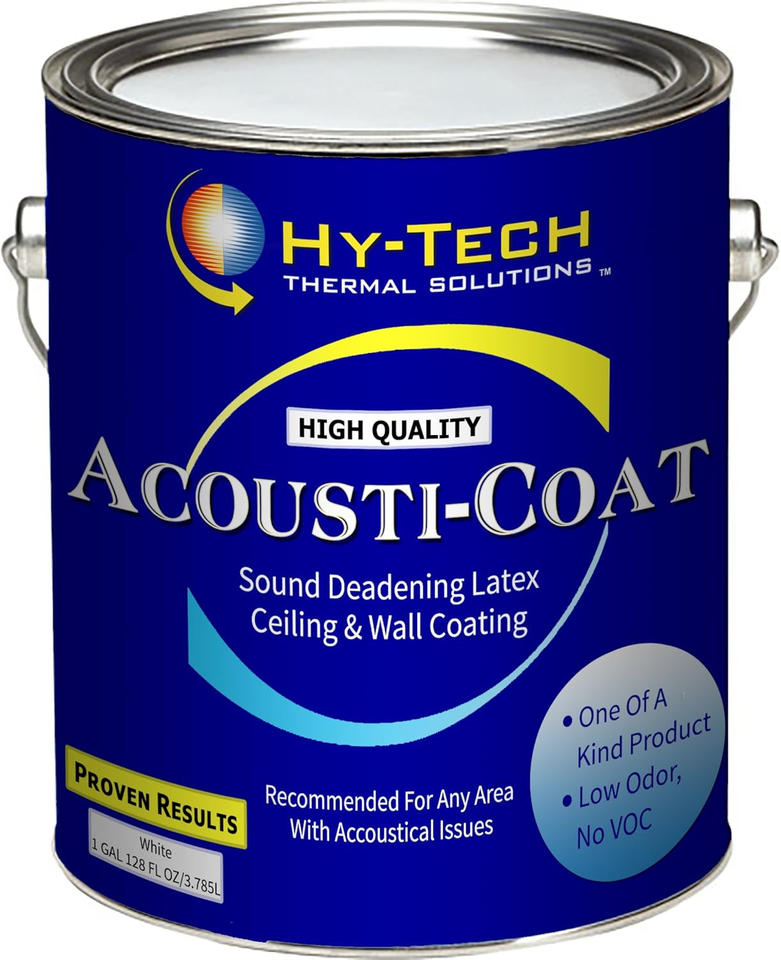 Hy-Tech Acousti Coat Sound Deadening Paint 1 Gallon Reduces Noise ...