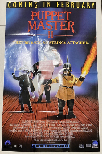 PUPPET MASTER II 2 Movie Promo Poster VHS Video Full Moon Horror Cult ...