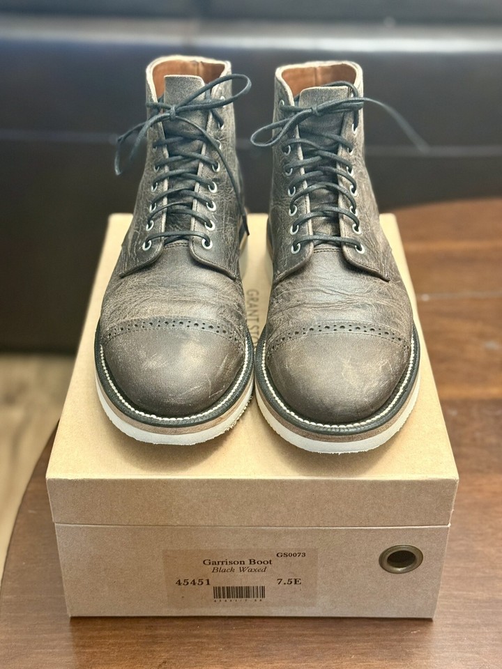 Grant Stone Garrison Black Waxed Deer 7.5E | eBay