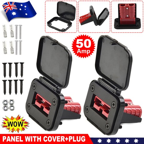 2x Anderson Style Plug Connectors 50 AMP Power Tool Mounting Bracket ...