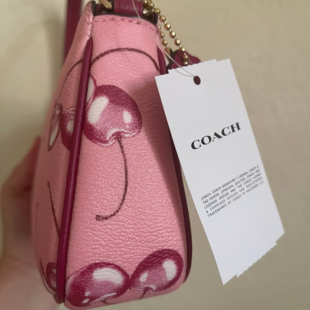 Coach Nolita 19 Woman's Shoulder Hand Bag Cherry Pattern Print Pink ...
