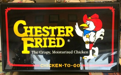 Chester Fried Chicken Lighted Sign Vintage 6"w x 21" T x 4.5" D New ...