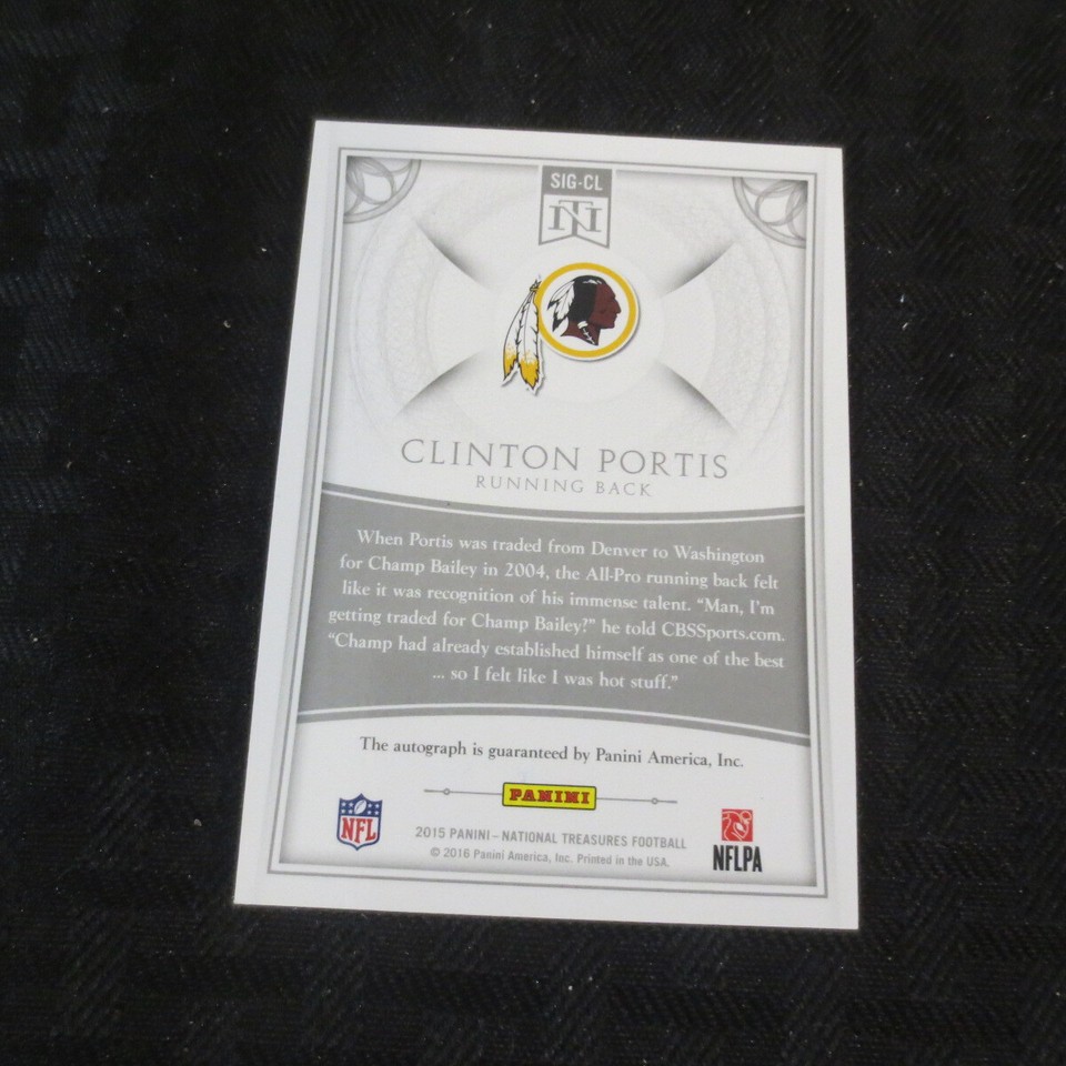 2015 National Treasures Clinton Portis Autograph Redskins 14/25 | eBay