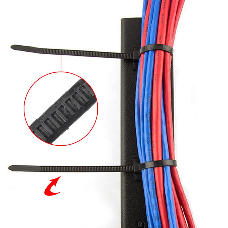 50pc Automotive Cable Strap Push Mount Wire Tie Retainer Clip Clamp ...