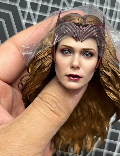 Custom 1/6 Wanda The Scarlet Witch Head Sculpt for 12" Hot Toys Body ...