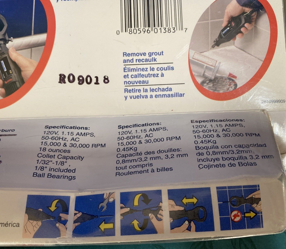 NEW DREMEL GROUT Removal Model 285 MULTIPRO 2 Speed Rotary Tool MADE in ...