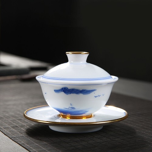 fat mutton porcelain tea set glass pitcher ceramic gaiwan matching tea ...