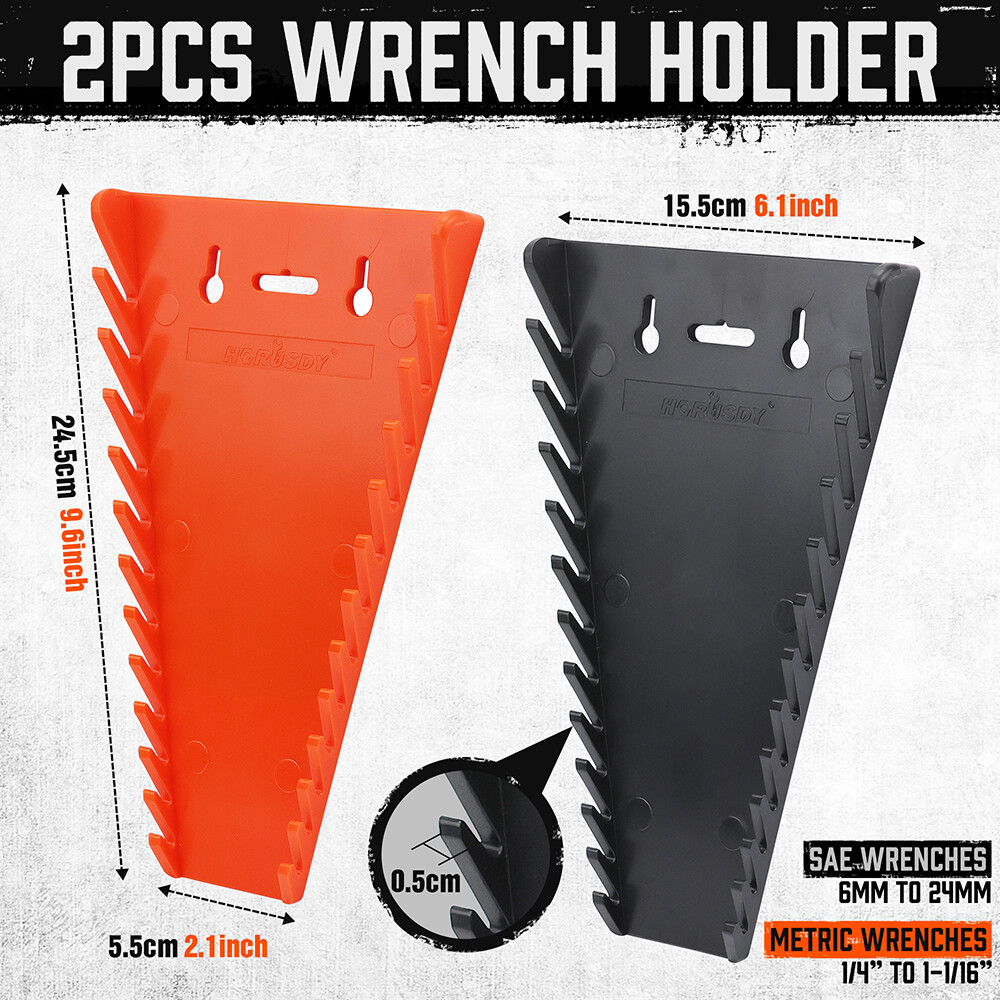 2-PACK Magnetic Spanner Rack 24 Slots Tool Storage Wrench Holder ...