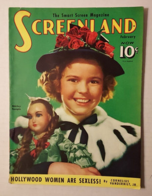 Screenland Magazine Feb. 1939 Shirley Temple Cover | eBay