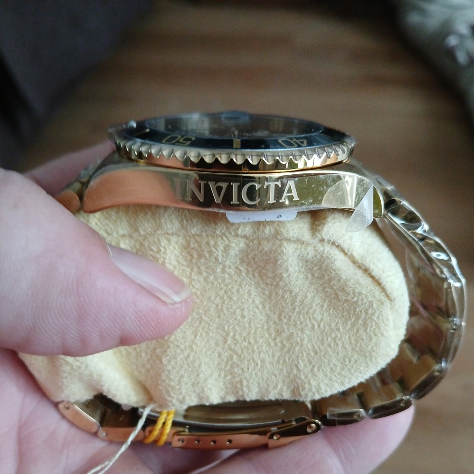 Invicta Pro Diver men's watch, model 30810 gold-tone stainless steel | eBay