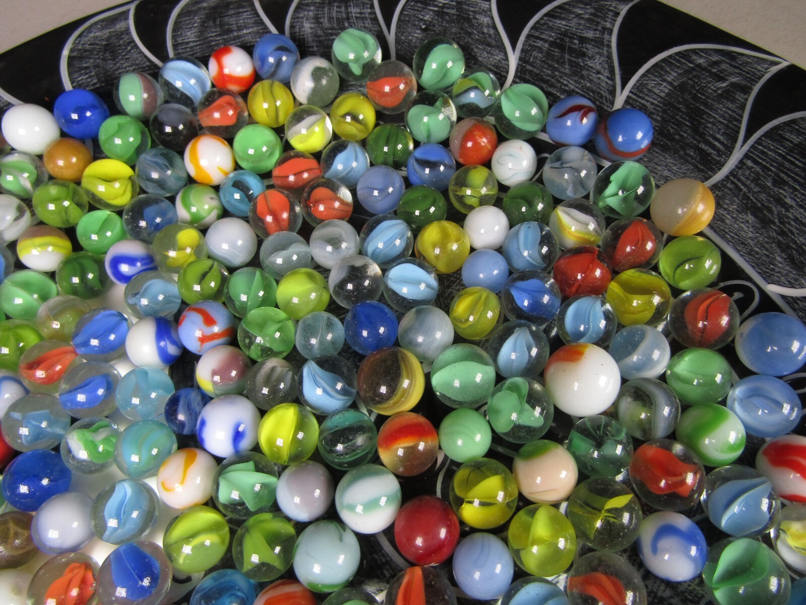 Large Lot Antique & Vintage Handmade & Machine Made Collector Marbles ...