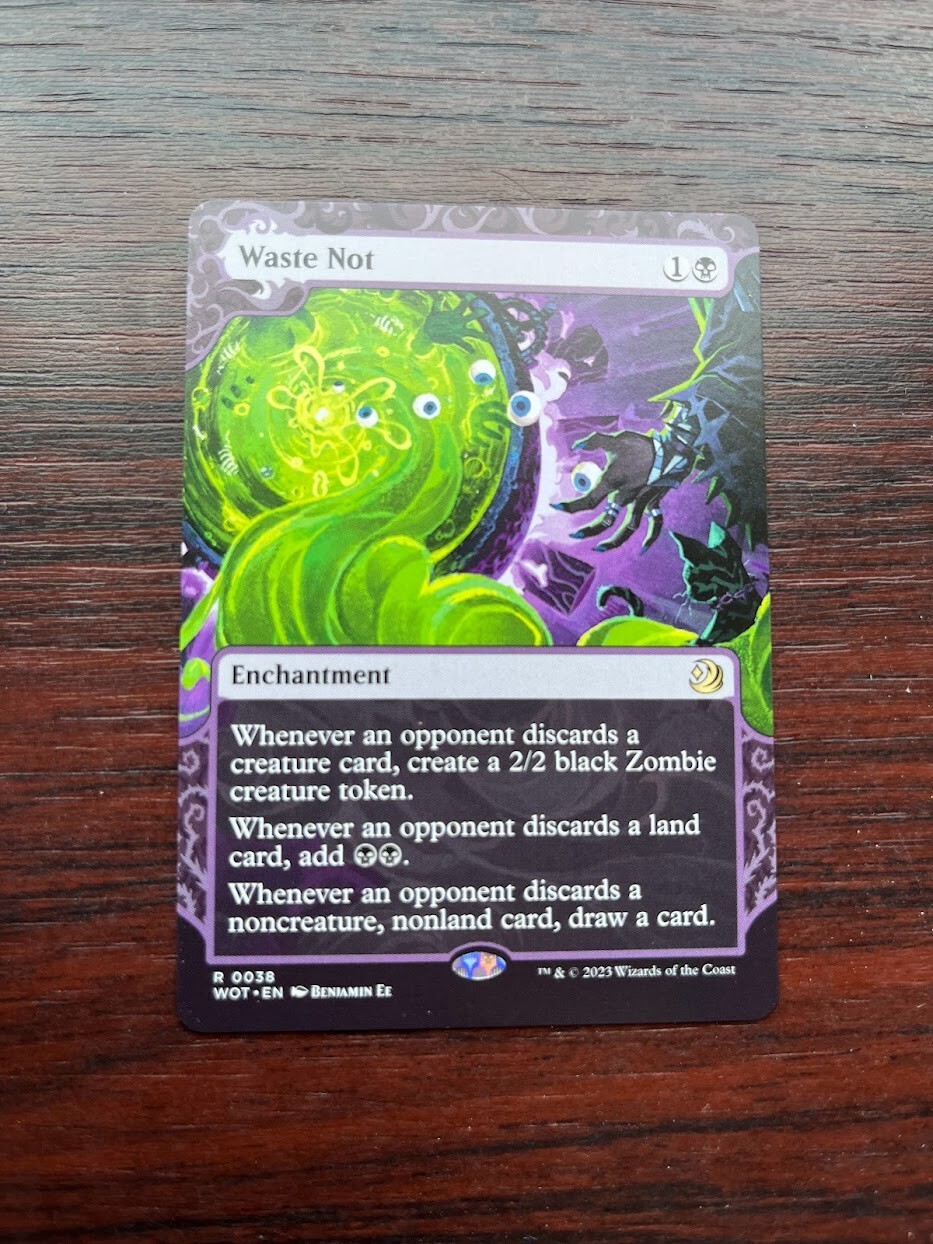 1x BORDERLESS WASTE NOT - Eldraine - MTG - Magic the Gathering | eBay