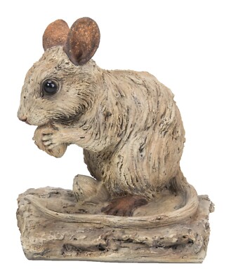 Cute Mouse Garden Statue Driftwood Look Garden Decor Home Tabletop ...