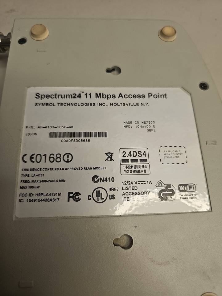 Symbol Spectrum24 AP-4131-1050-WW Wireless Access Point W/ Antennas | eBay