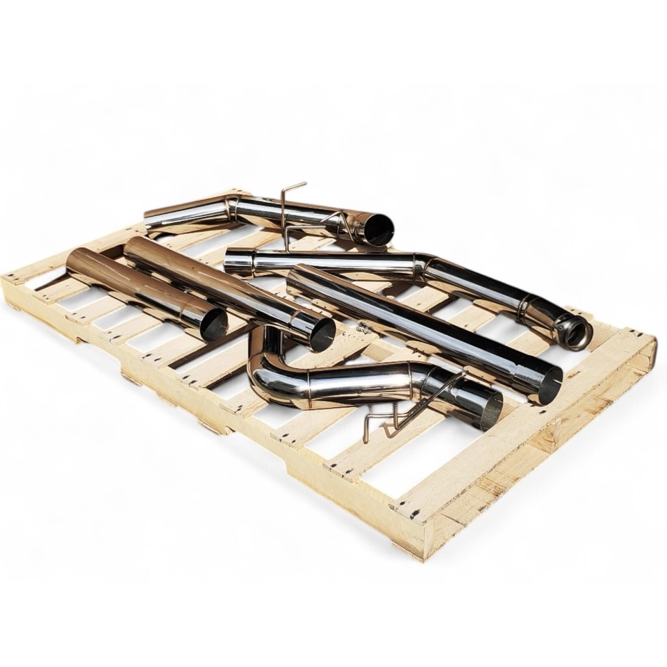 For 94-02 Dodge 2500/3500 Exhaust Stainless 5.9L 4in Turbo Back Single ...
