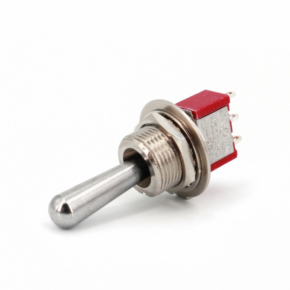 3Pcs SH T8014-Z1 12mm 3Pin ON-OFF-ON Latching Large Handle Mini Toggle ...