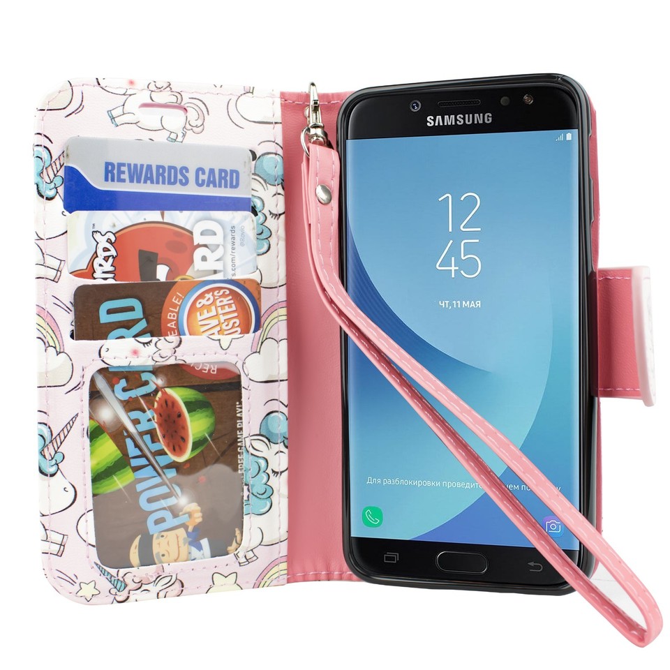 For Samsung Galaxy J7 REFINE 2018 J737 Card Slot Holder PU Leather ...