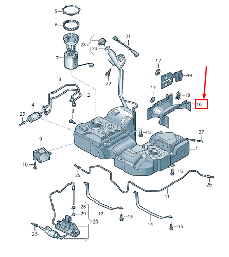 NEW VW SHARAN 7N FUEL TANK HEAT SHIELD 7N0201308G | eBay