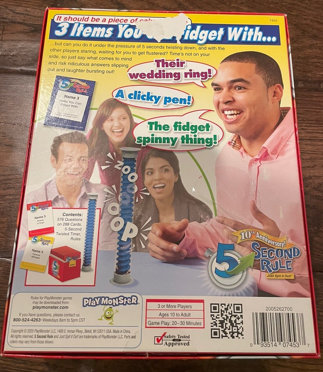 Games For Adults 5 Second Rule 10th Anniversary Edition - Family Party ...