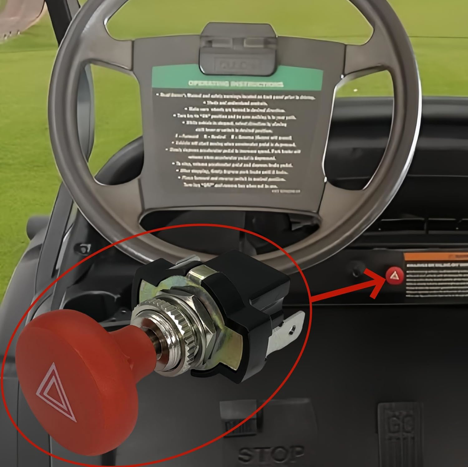 Golf Cart Emergency flashers Switch Universal Warning Hazard Emergency ...