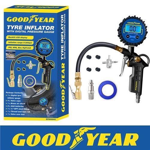 Goodyear Tyre Inflator Air Gun with Digital Pressure Gauge for Air ...