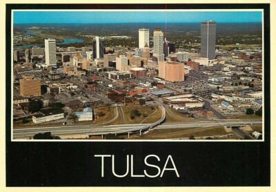 Postcard Aerial View of Downtown Tulsa, Oklahoma | eBay