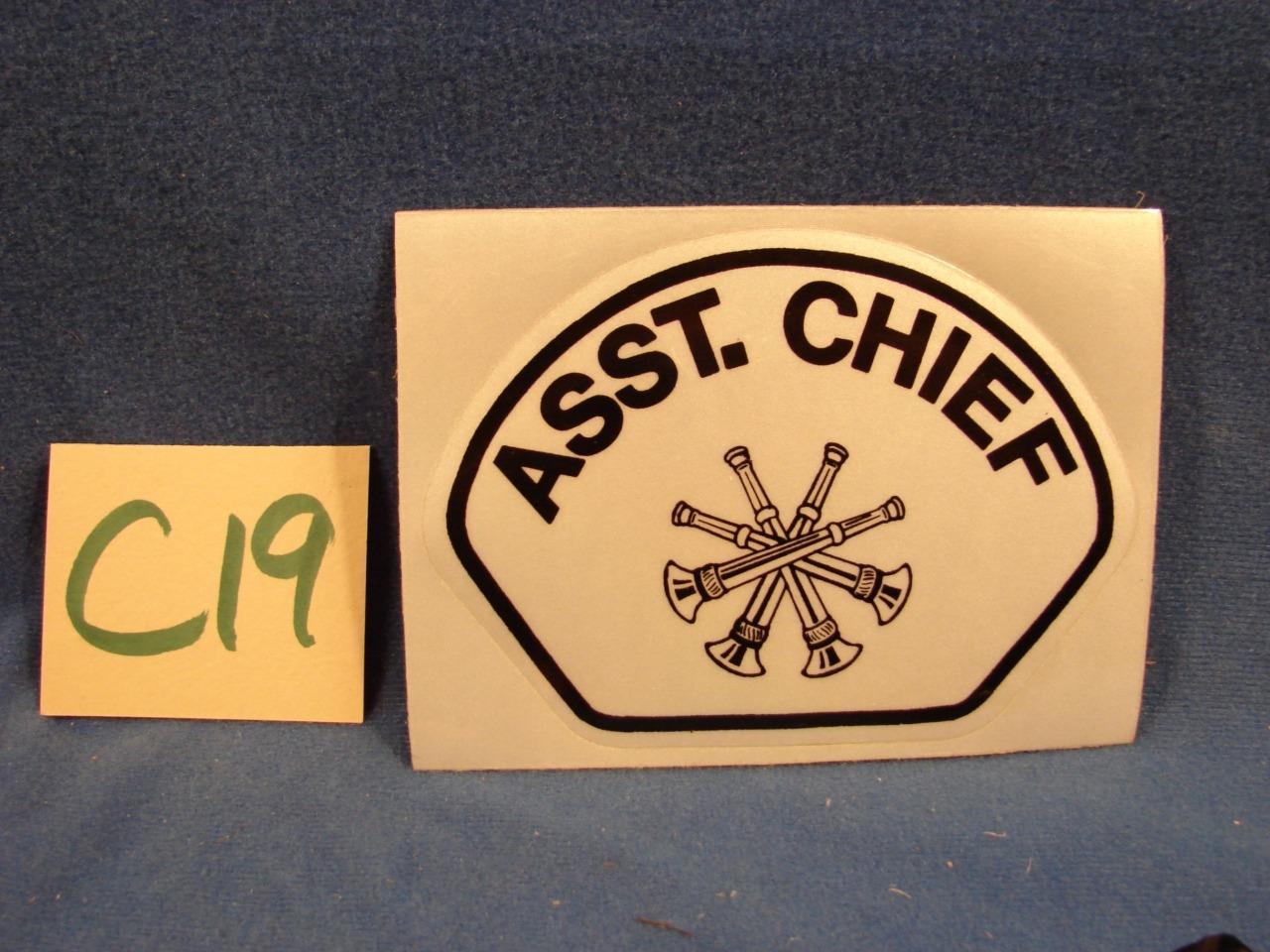 C19 FIRE FIGHTER REFLECTIVE HELMET CAR TRUCK WINDOW STICKER BLACK ASST ...