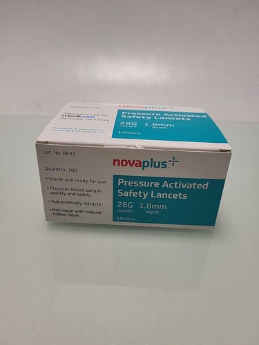 MediCore Novaplus Pressure Activated Safety Lancets 28G 100ct. N9 | eBay