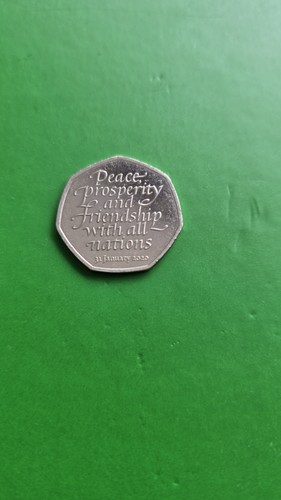 Extremely Rare Brexit 50p coin Peace Prosperity and Friendship with all ...
