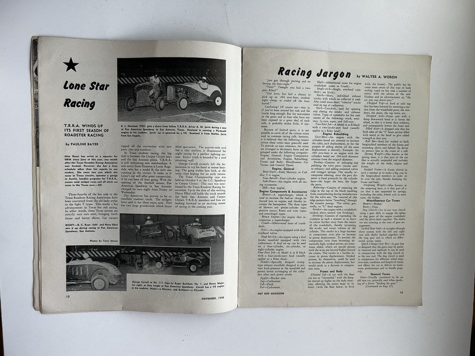 Vintage Original Hot Rod Magazine November 1948 Vol 1 No 11 Culver City ...