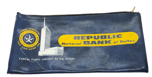 Vintage Republic National Bank or Dallas Money Bank Bag | eBay