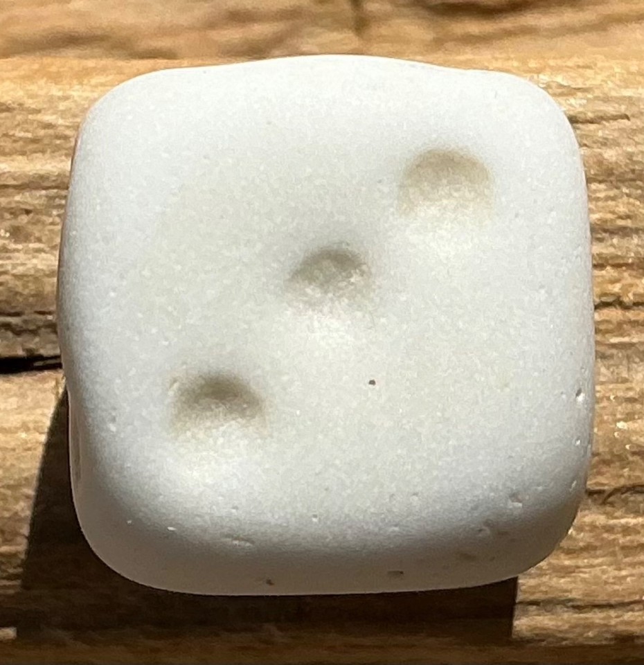 Genuine Japanese Sea Glass - JQ Vintage Surf-Worn Sea Pottery Game Die ...