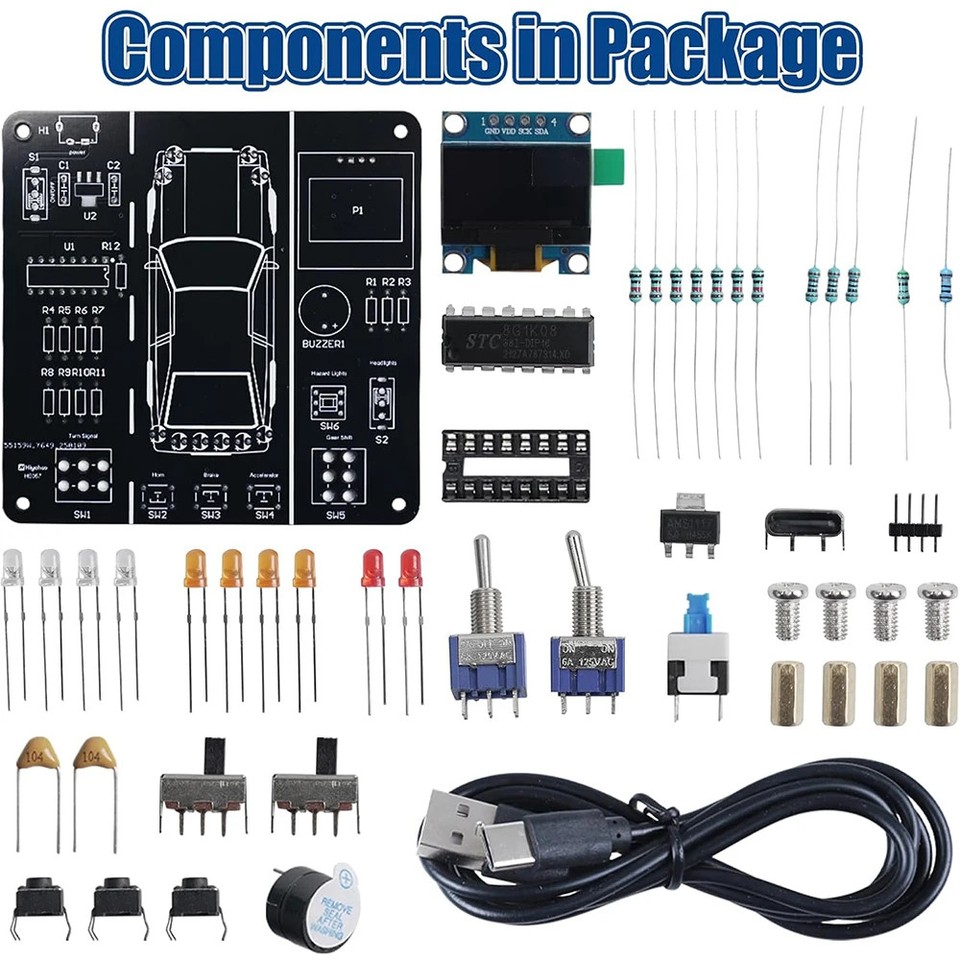 DIY Car Driving Simulation Soldering Practice Kit Electronic Kit Solder ...