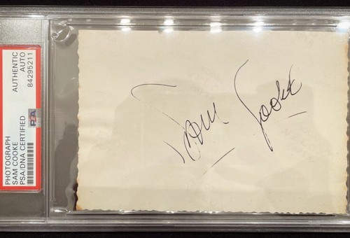 Sam Cooke Cut Autograph PSA/DNA Signature Auto Slab EXTREMELY RARE ...